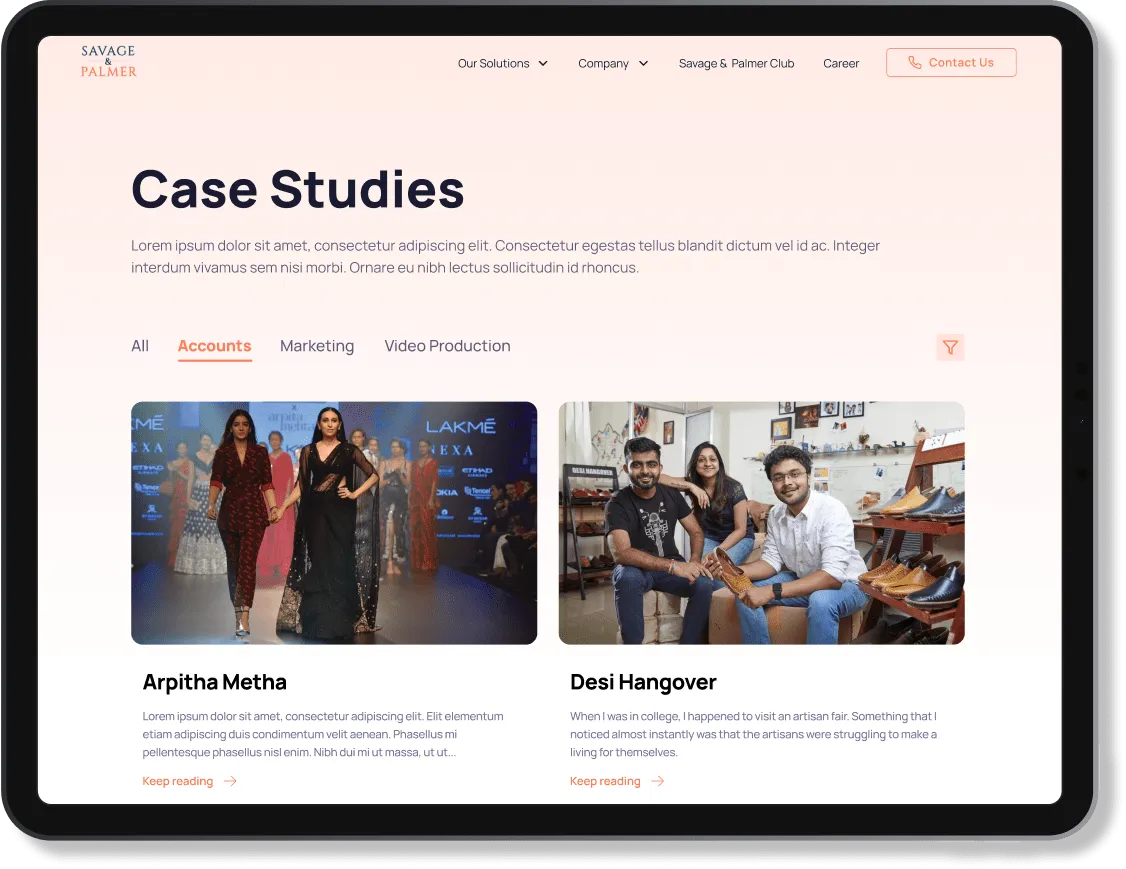 Case Study: Savage & Palmer (Brego Business) - Transforming Accounting & Ad Agency's Website